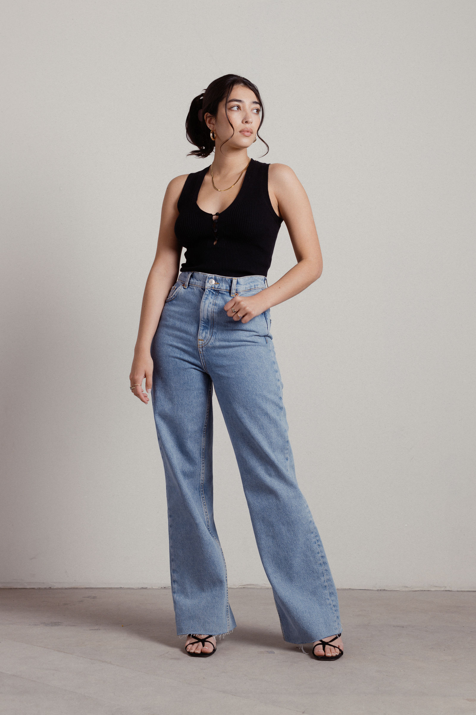 Lavender Crop Top - V-neck Crop Top - Buttoned Crop Top