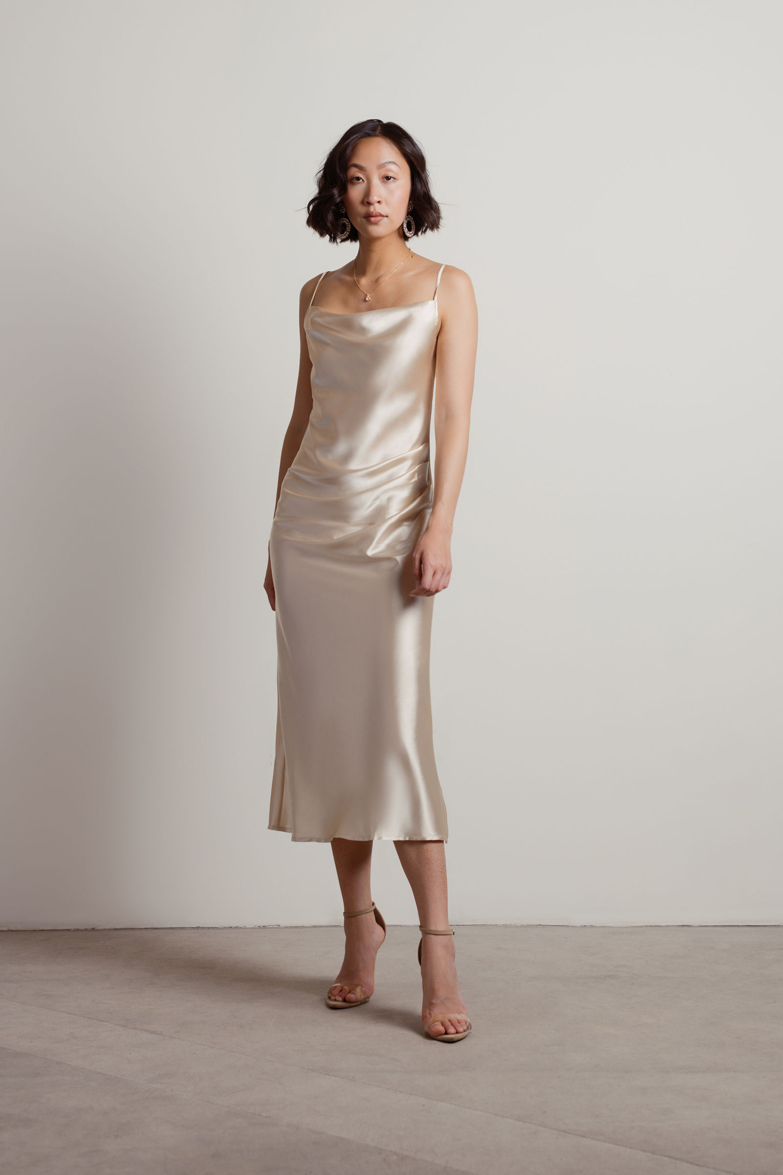 Sienna Midi Dress - Classy Satin Dress - Maxi Dress