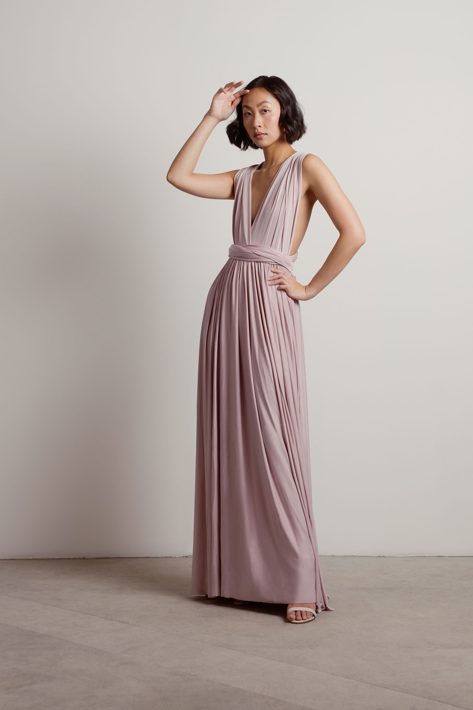 Pink Maxi Dress - Multiway Dress - Mauve Backless Dress