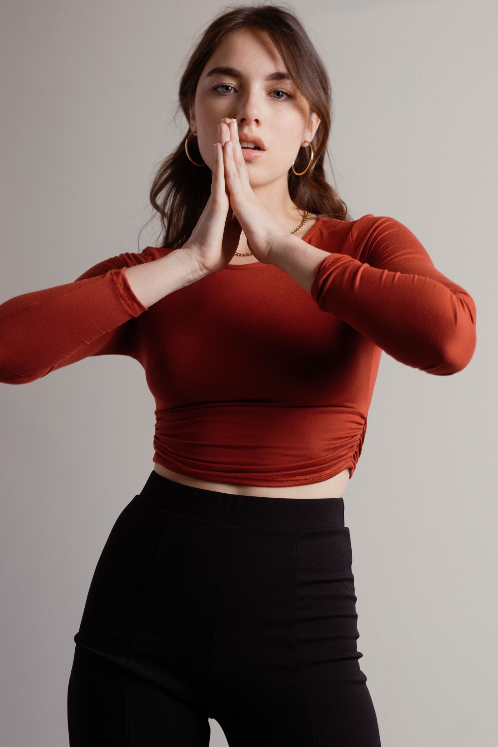 Red Crop Top - Side Ruched Crop Top - Back Cutout Croptop With ...