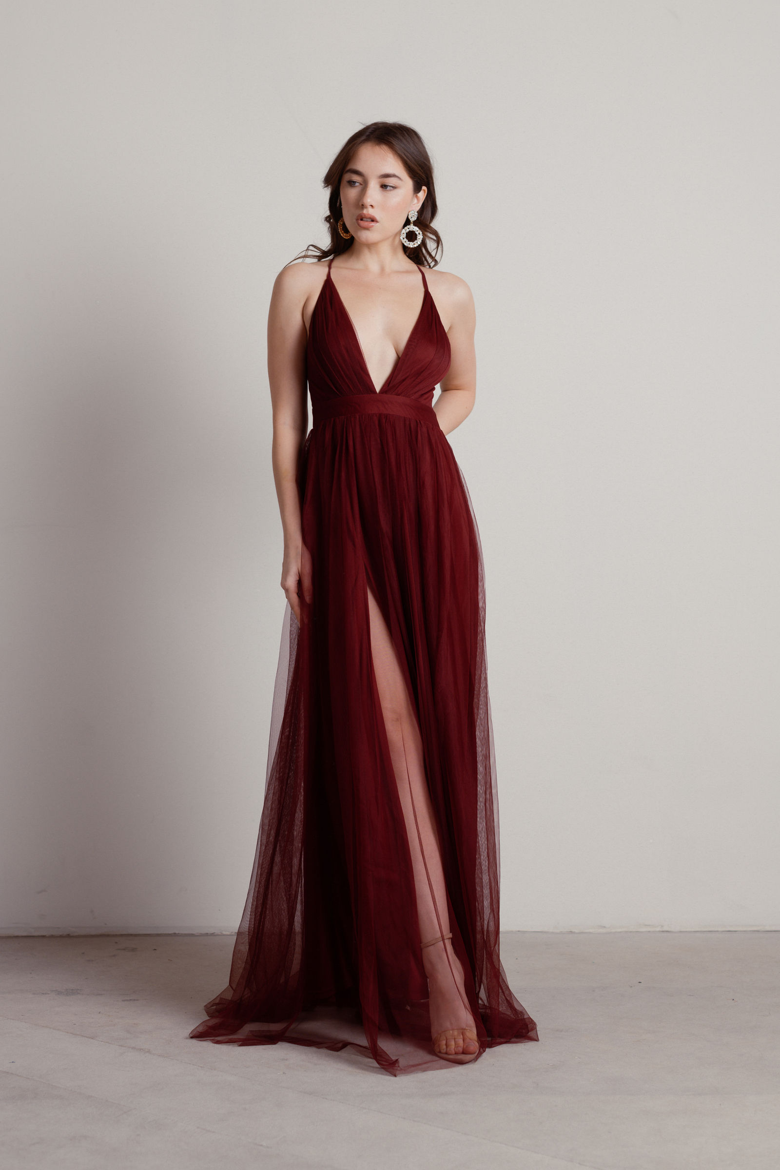 Here To Slay Plunging High Slit Maxi Dress - Emerald - C$ 251 | Tobi CA