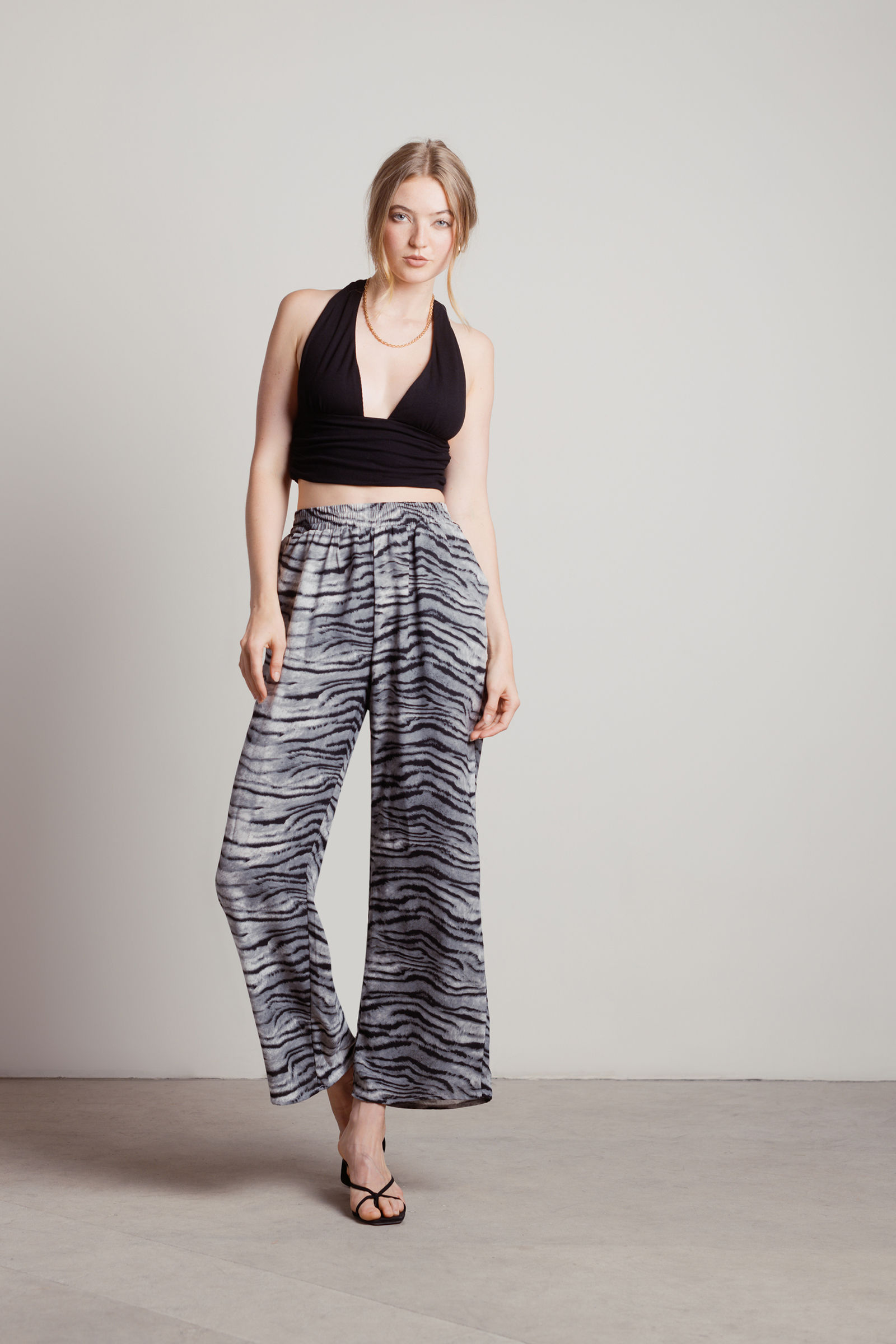 Black Micro Ribbed Top - Black Halter Top - Cute Crop Top