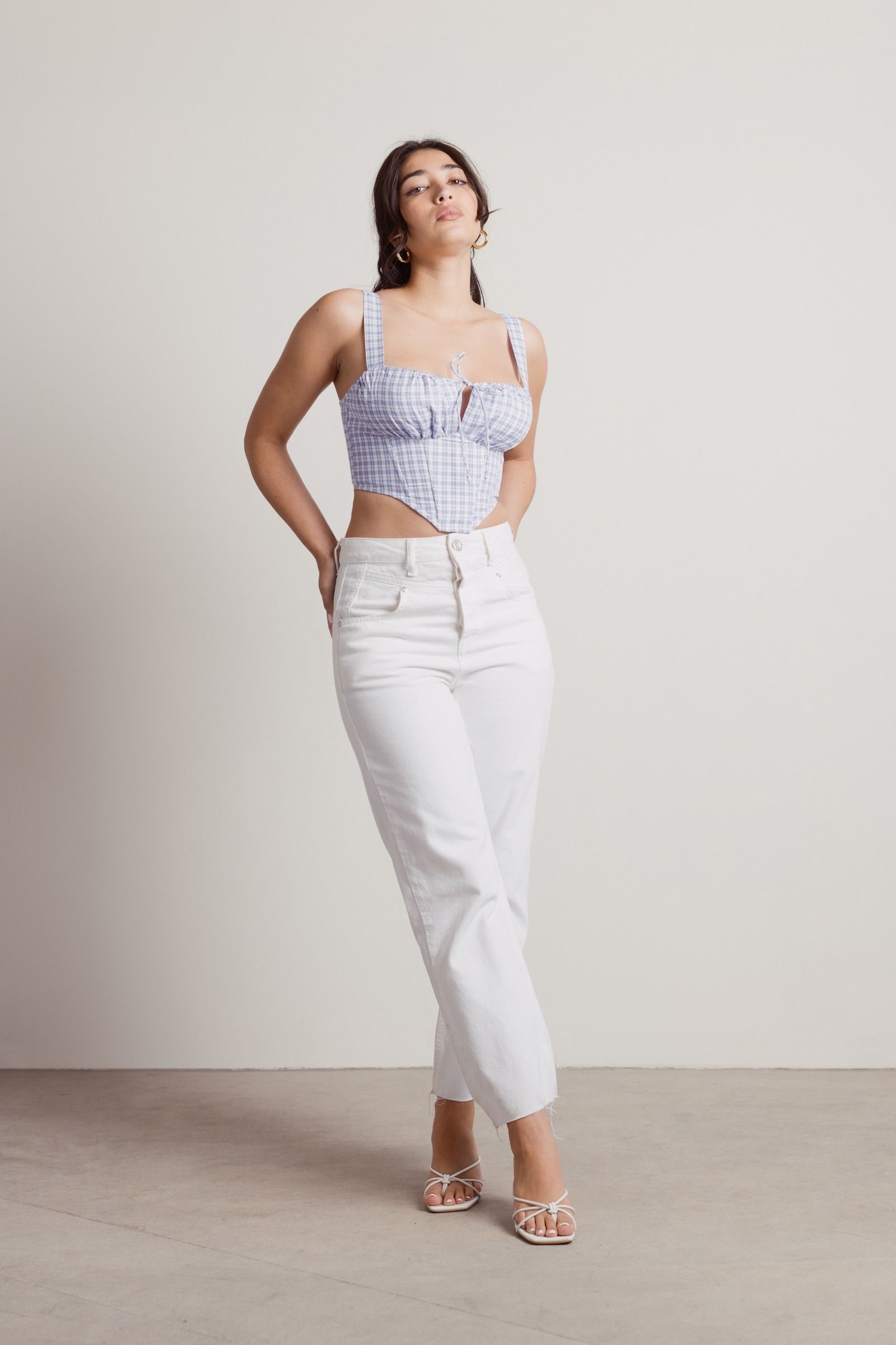 Blue Purple Crop Top - Corset Bustier Keyhole Crop Top - Ruched Front ...