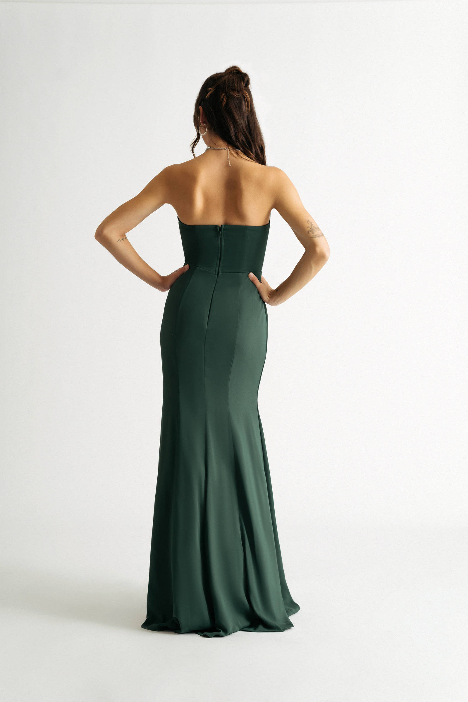 Faded Love Emerald Green Bustier Slit Maxi Dress - $50 | Tobi US