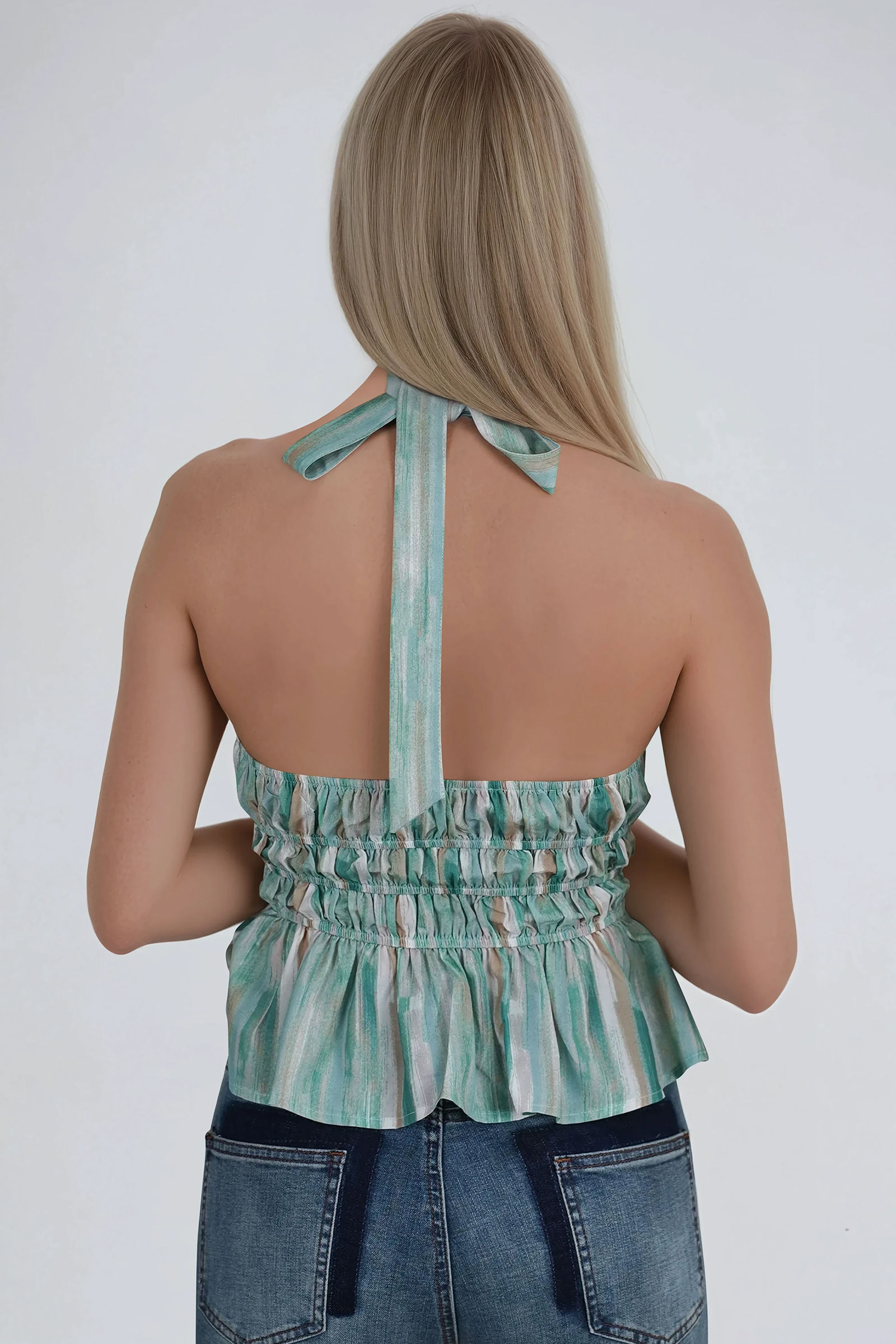 Sway Haven Plunge Halter Top - Green - $23 | Tobi US