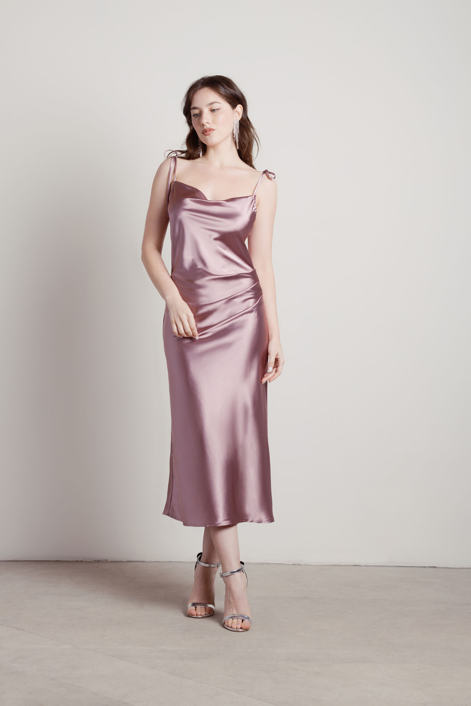 Sienna Midi Dress - Classy Satin Dress - Maxi Dress