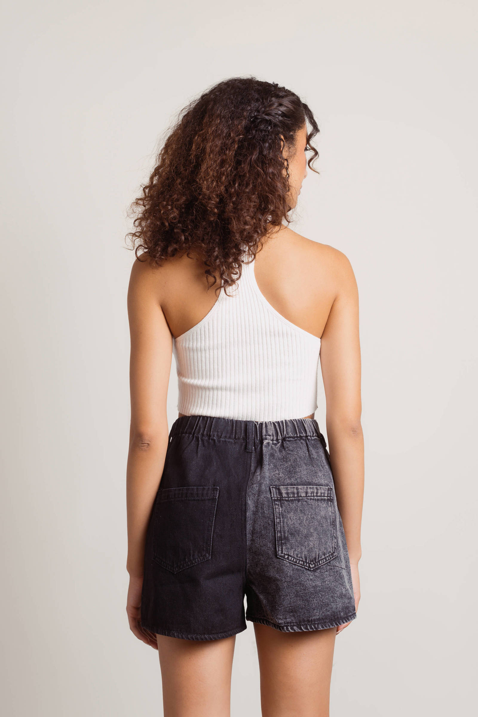 Colorblock Shorts - Two-Tone Shorts - Denim Shorts | Tobi