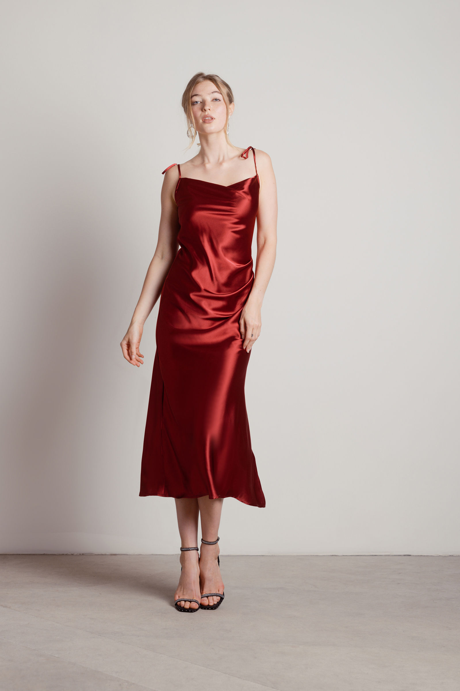 Sienna Midi Dress - Classy Satin Dress - Maxi Dress