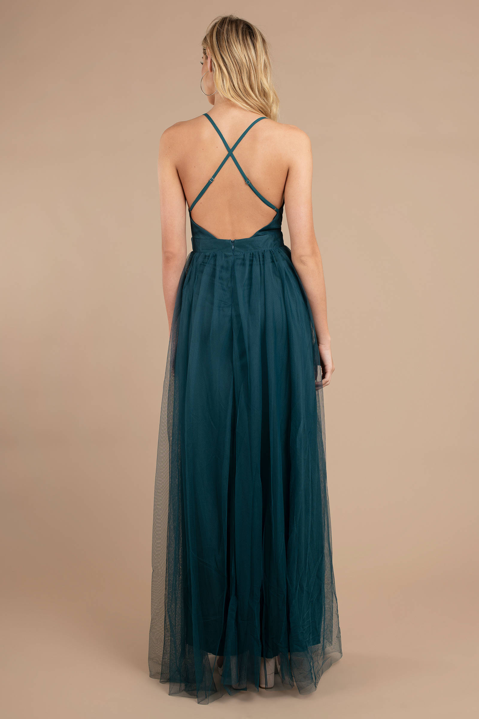 Here To Slay Plunging High Slit Maxi Dress - Emerald - C$ 251 | Tobi CA