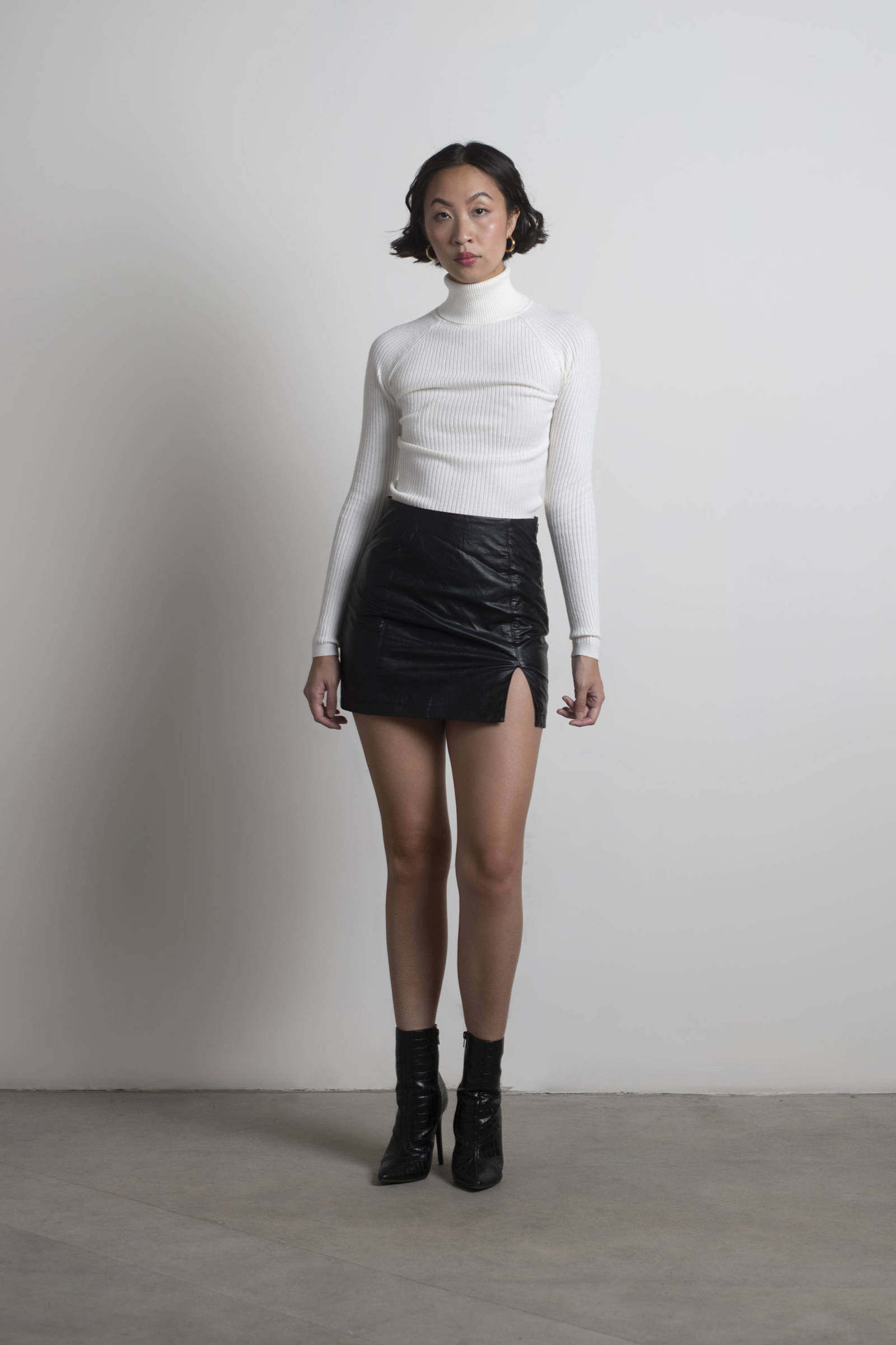 Stick Around Turtleneck Sweater - Ivory - $15 | Tobi US