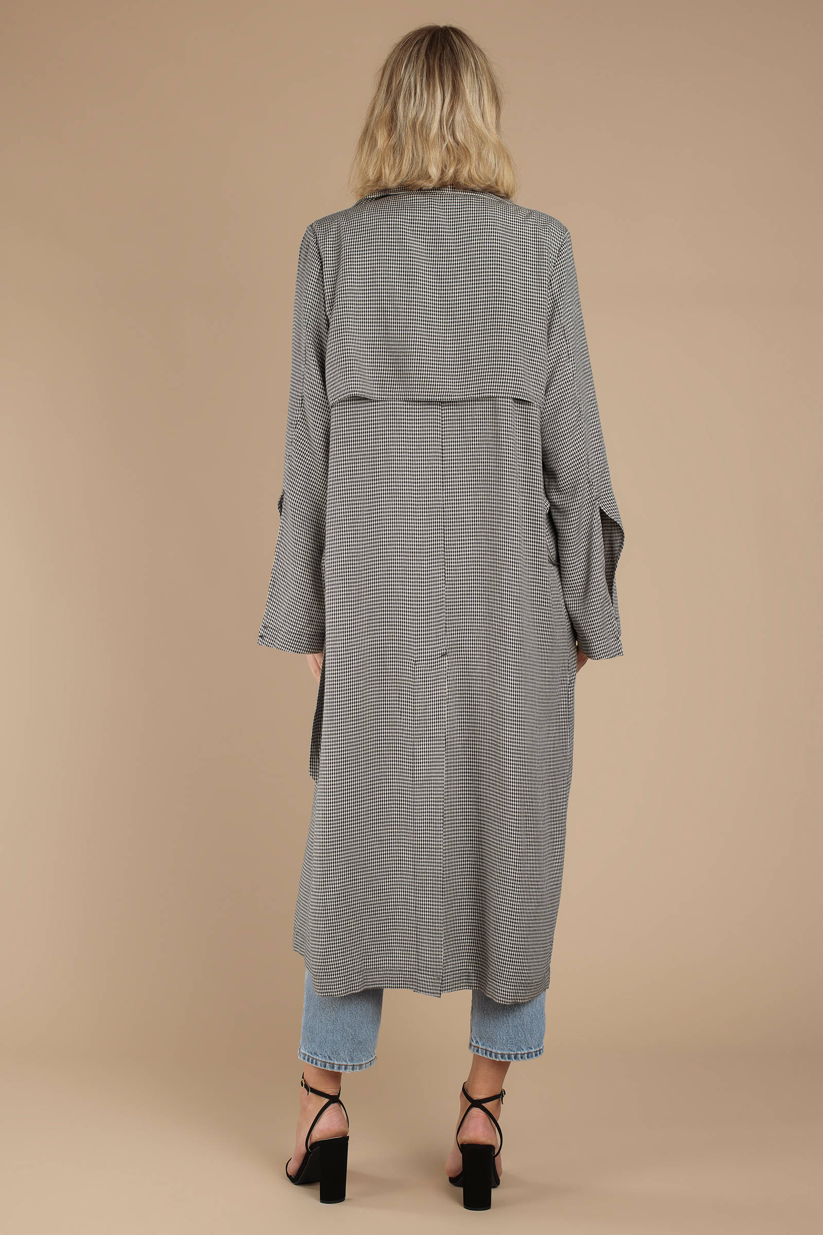 Grey Capulet Coat - Trench Coat - Grey Belted Coat - Long Coat