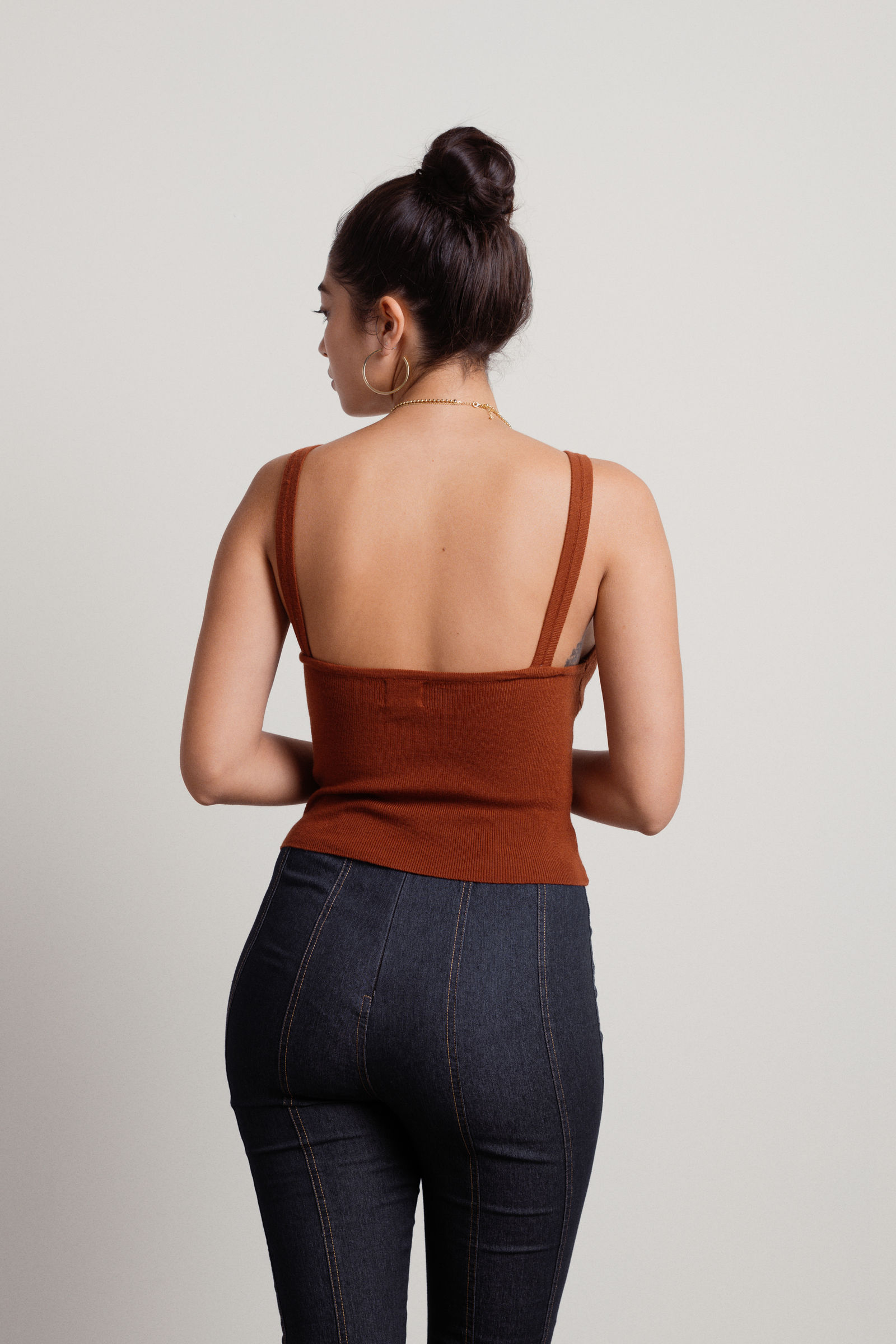 Selena Tank Top - Rust - $72 | Tobi US