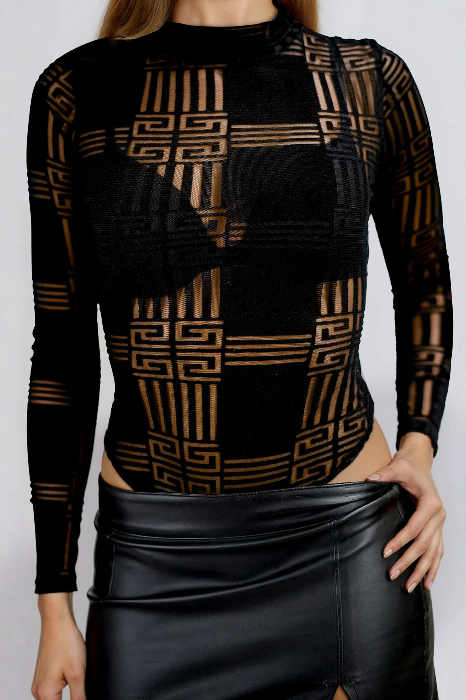 Midnight Maze Sheer Bodysuit - Black - $19 | Tobi US