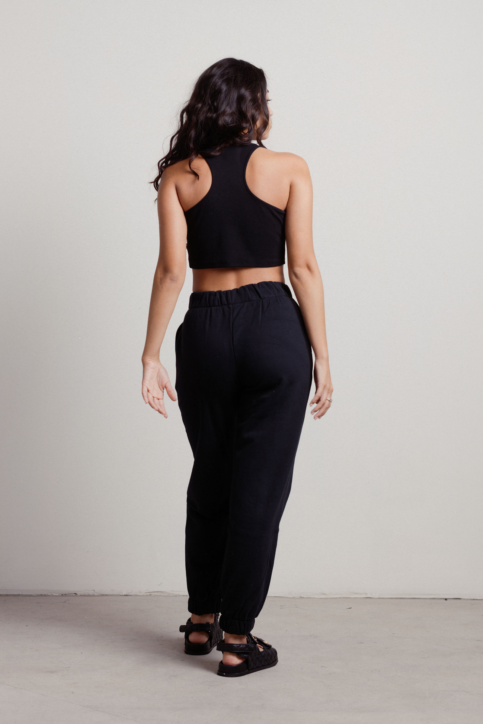 Basic Black Sweatpants - Tapered Sweats - Loungewear