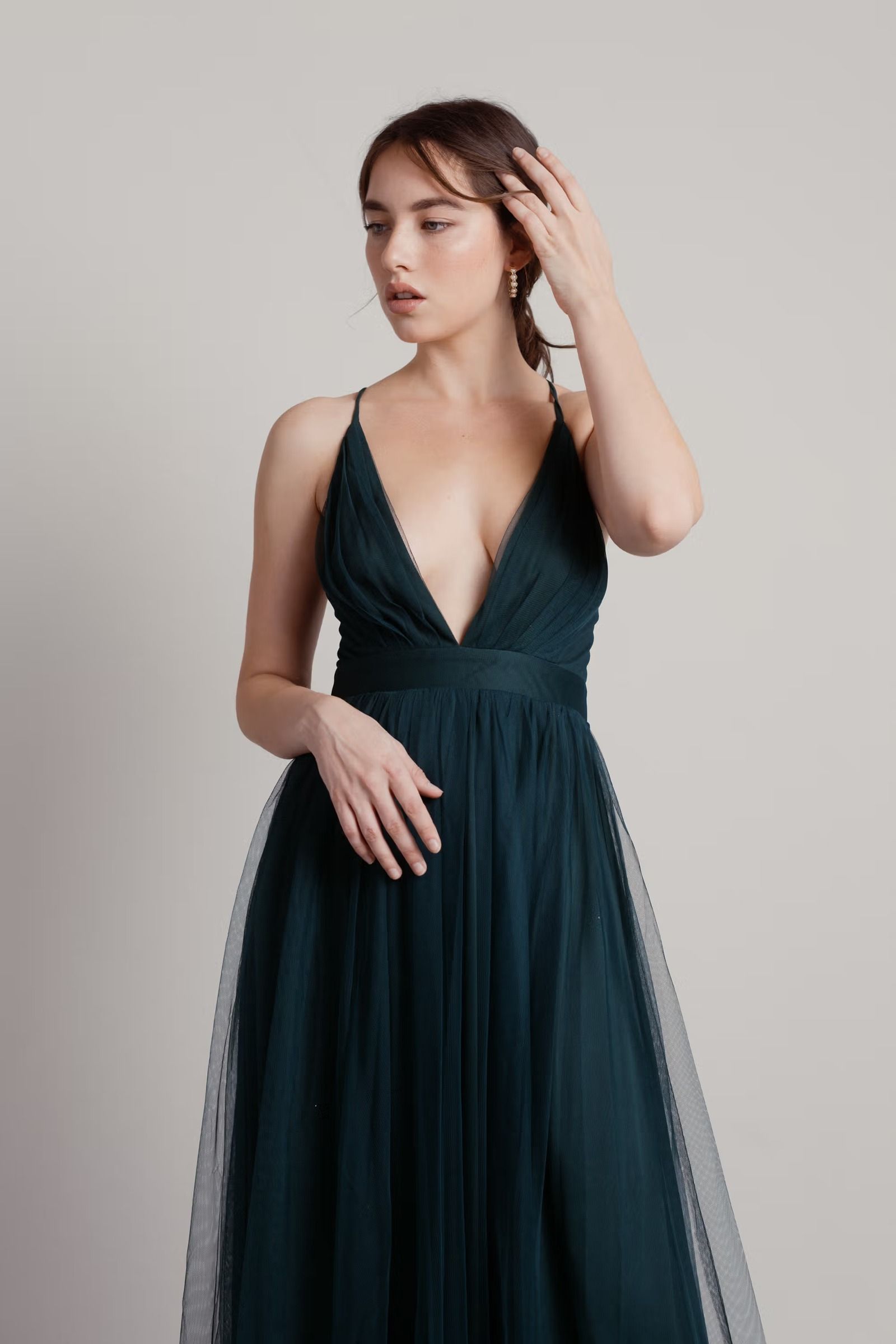 Here To Slay Plunging High Slit Maxi Dress - Emerald - C$ 251 | Tobi CA