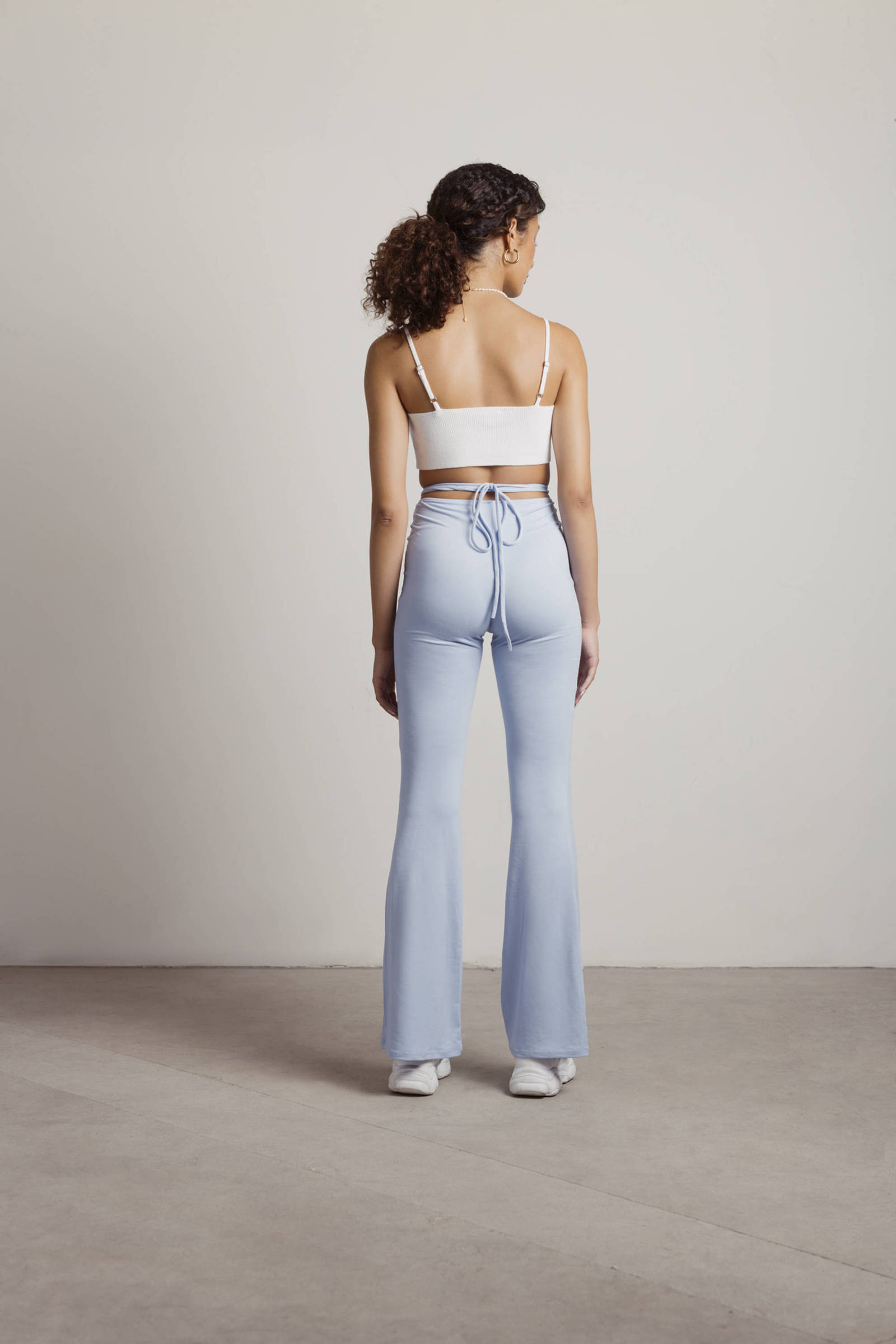 Purple Pants - Front Runched Pants - Lavender Wrap Around Waist Pants