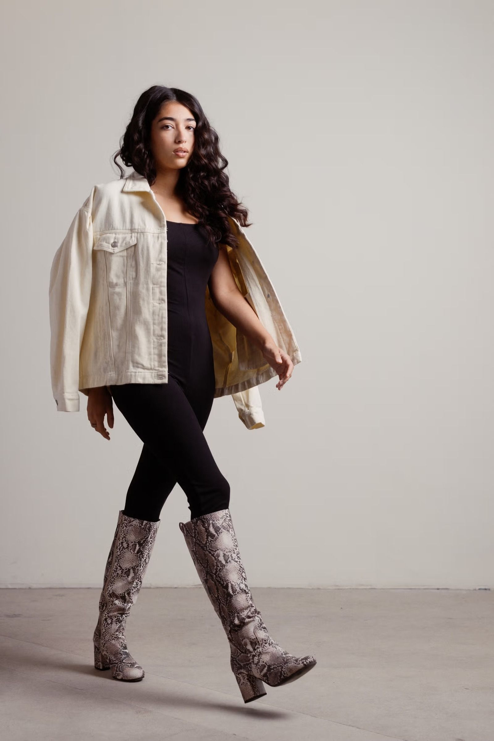 Black Unitard - Ribbed Full Length Unitard - Tight legging fit Unitard