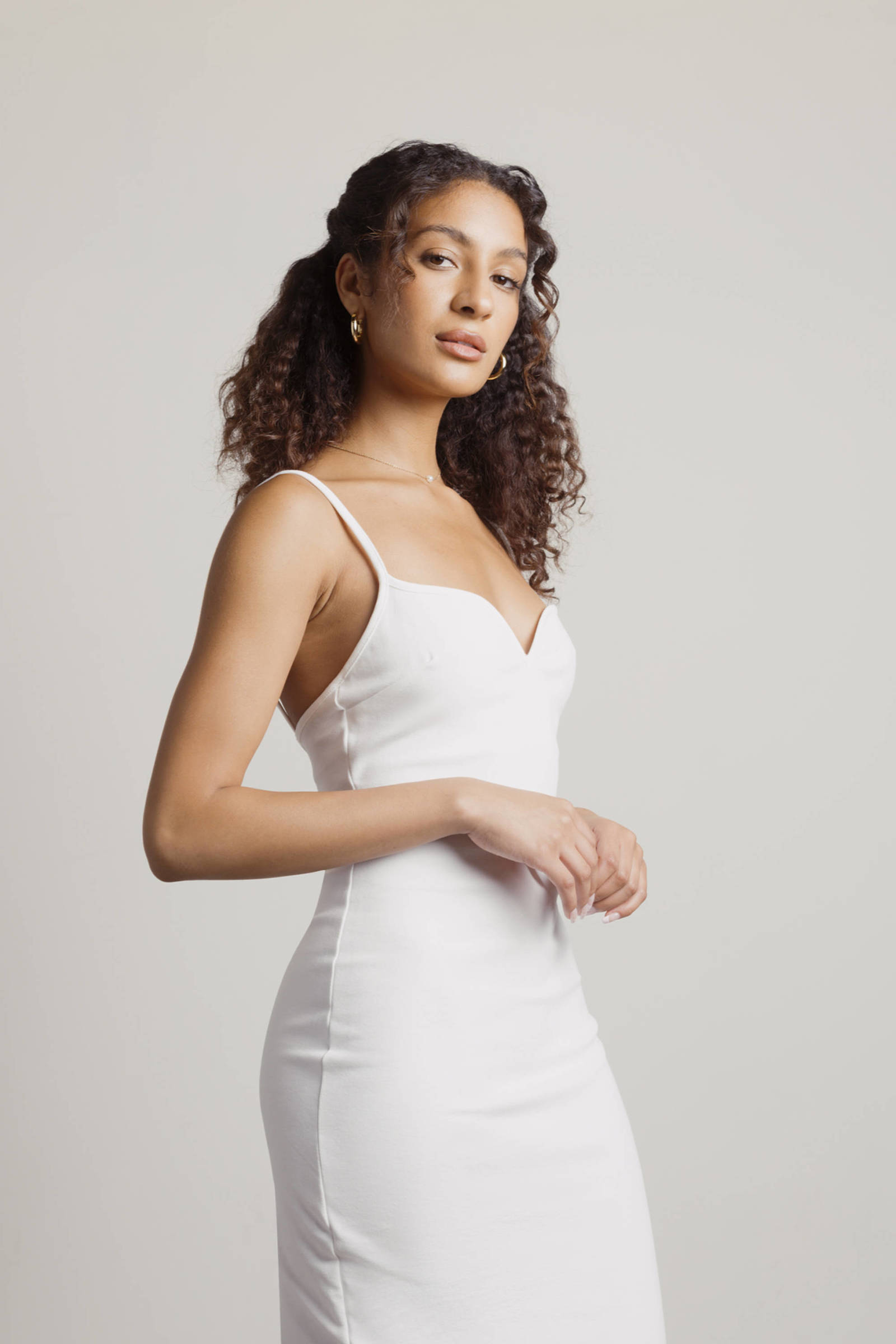 Iconic Ivory Dress - Bodycon Dress - Ivory Midi Dress