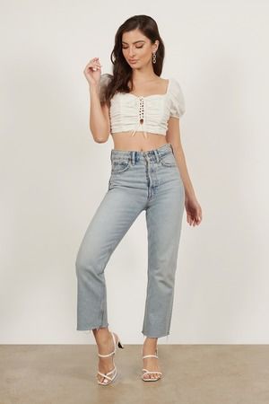 Play Pretend Crop Top - White - $23 | Tobi US